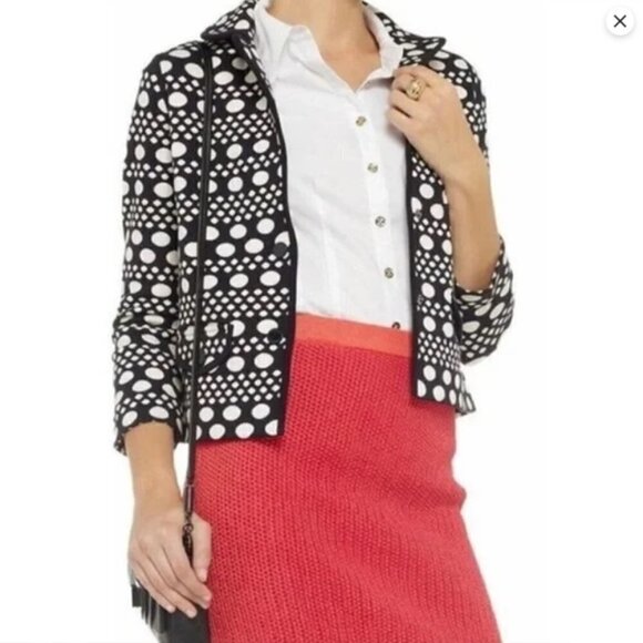 Tory Burch | Jackets & Coats | Tory Burch Elijah Navy And White Cotton ...